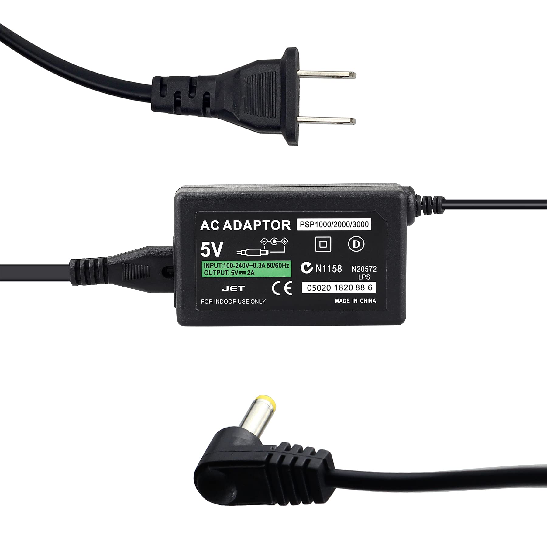 CHENLAN Battery Wall Charger Compatible with Sony PSP-110 PSP-1001 PSP 1000 Slim & Lite 2000 3000 Replacement AC Adapter+ 4 Feet 2-in-1 Cable