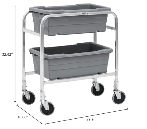HUBERT Lug Dolly for 2 Lugs Aluminum - 29 9/10"L x 16 7/8"W x 32 5/8"H