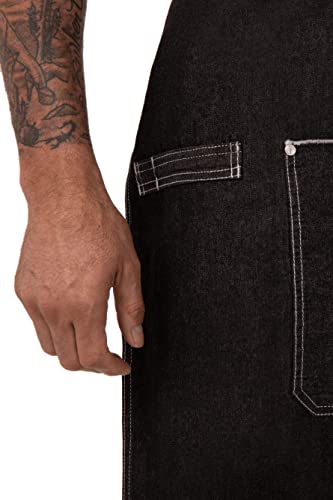Chef Works Unisex Bronx Bib Apron, Black, One Size
