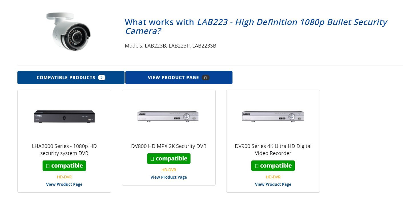 Lorex 4-Pack LAB223B High Definition 1080p Bullet Security Camera