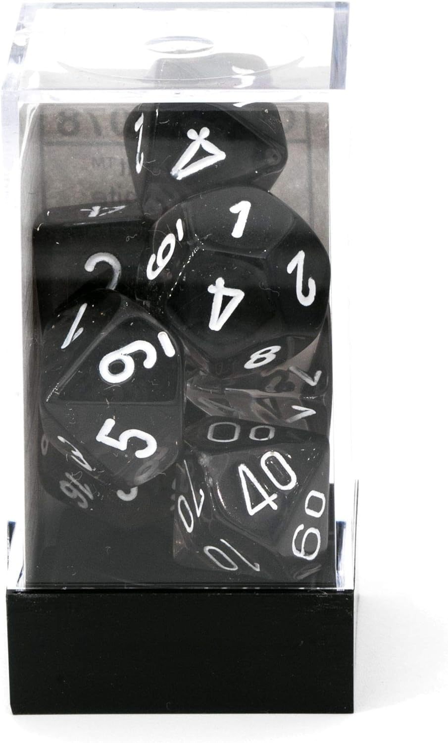 Chessex Translucent: 7pc Smoke/White,Grey