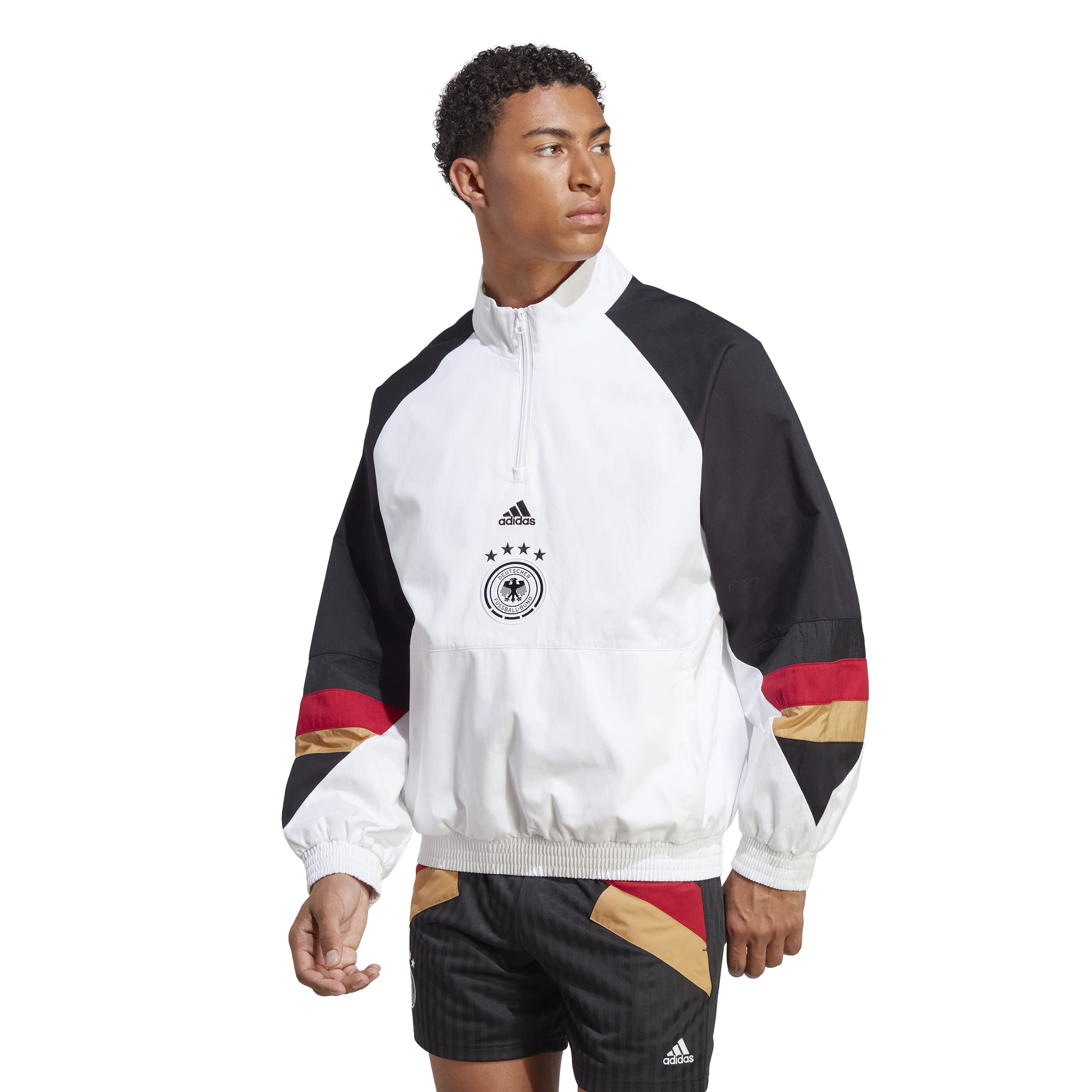 adidas GERMANY 2022 ICON JACKET (BLACK/WHITE,LARGE)