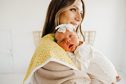 Copper Pearl Baby Burp Cloth Large 21''x10'' Size Premium Absorbent Triple Layer 3-Pack Gift Set Lemon