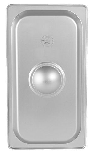 Chef's Supreme - Third Size Solid Stainless Steam Table Cover, Each