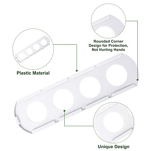 ChengFu Yogurt Organizer for Fridge, 2 Pack Yogurt Organizer, Yogurt Organizer for Greek and Vegan Yogurts, Holds 4 of 3.75" yogurts, Refrigerator Organizer Storage, Space Saving,Peel & Stick, White