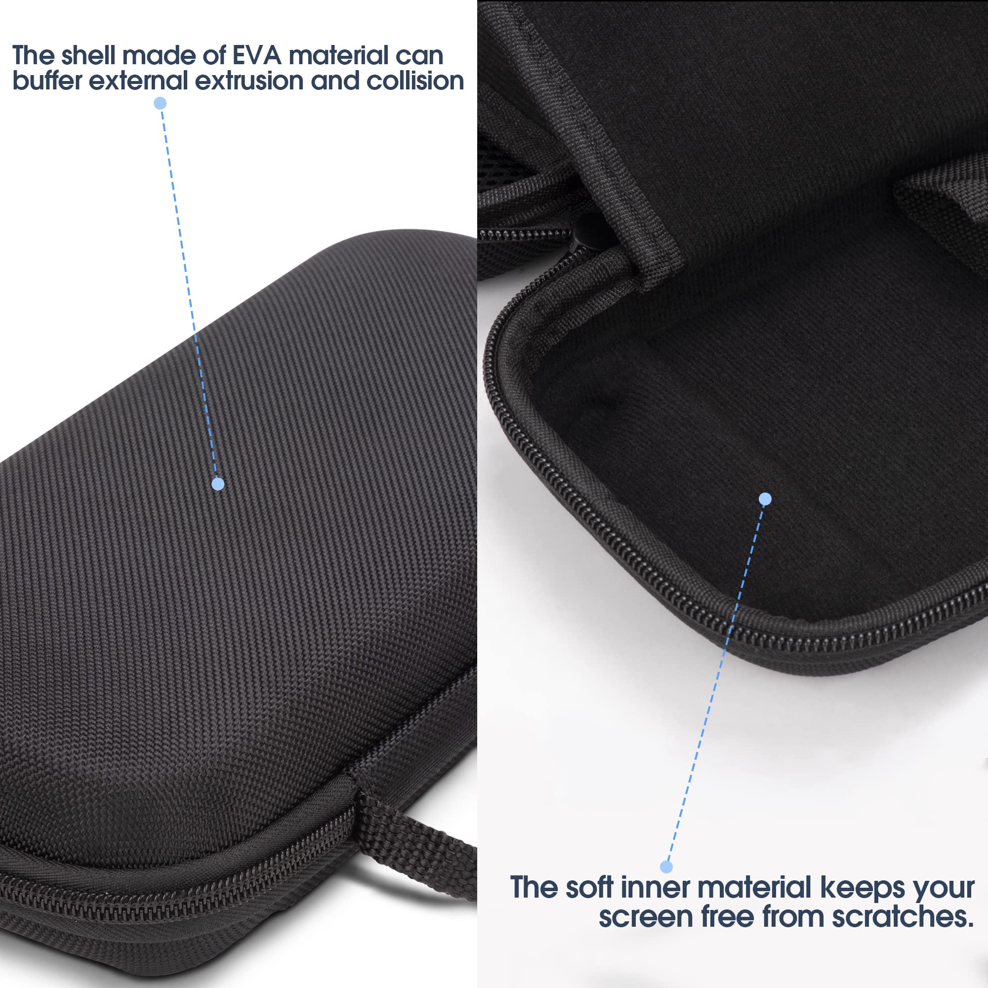 Arae Switch Carrying Case Compatible with Nintendo Switch / Switch OLED, Portable Travel Protective Hard Shell for Nintendo Switch Console & Accessories with 20 Game Card Storage Slot, Black