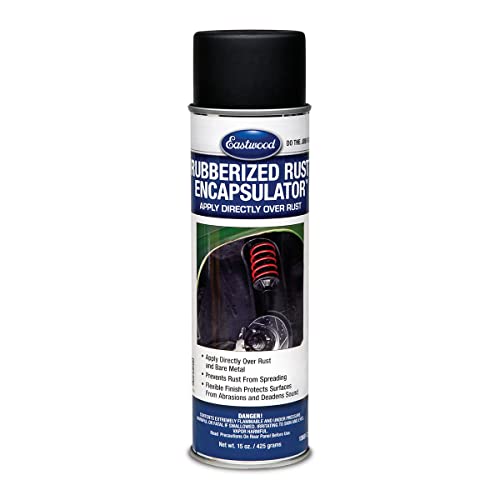 Eastwood Black Rubberized Rust Encapsulator 15 oz Aerosol Prevents Rust Corrosion Epoxy Fortified LOW VOC Formula