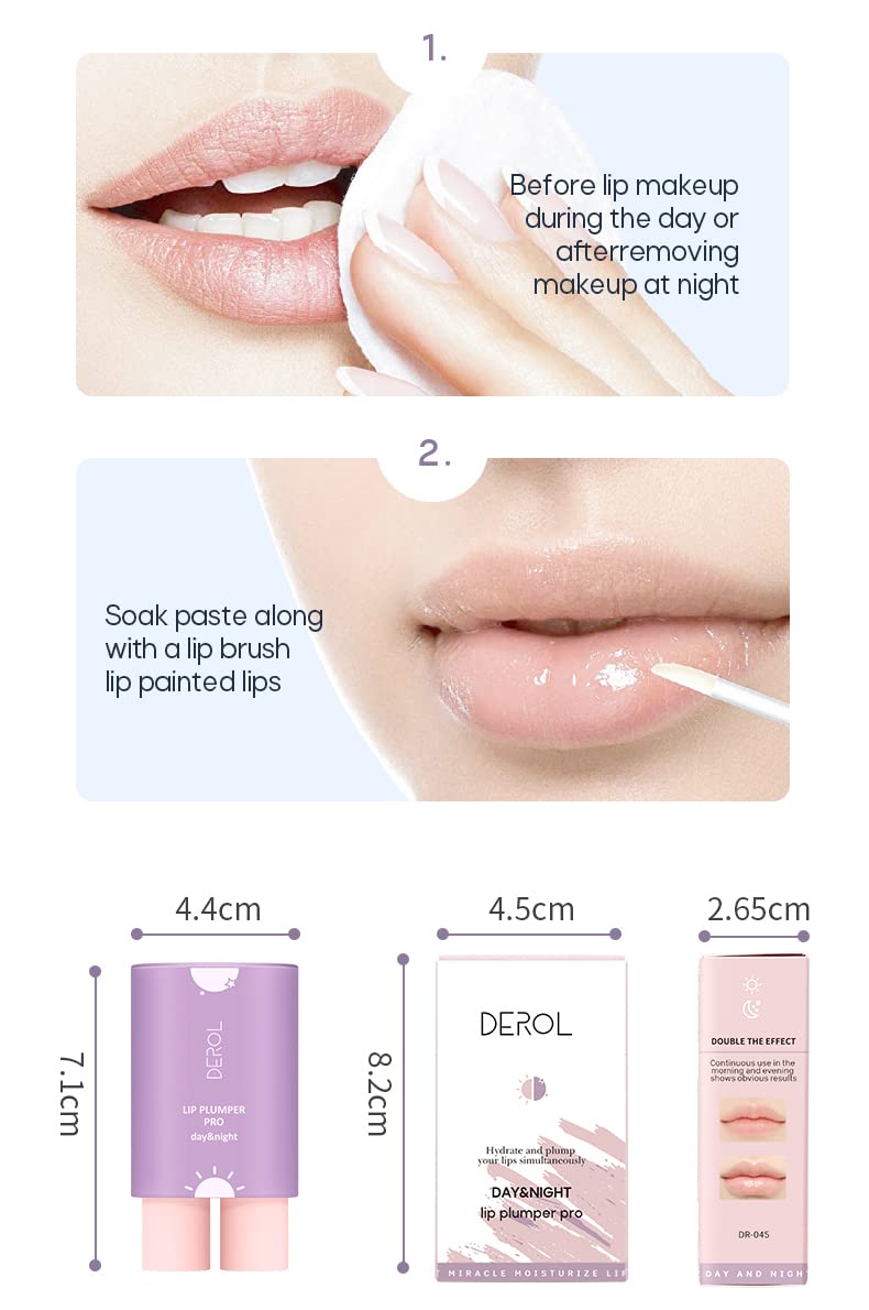 alkcam Lip Plumping, Natural Plumping And Lip Care Serum, Plumping Lip Enhancer, Lip Mask, Beautiful Plumping, Moisturizing And Reducing Fine Lines, Day And Night (A) (Upgraded style)