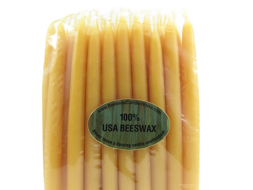 Beeswax Candle Works, Chanukah (Pack of 45) 100% USA Beeswax