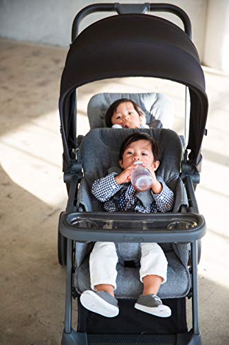 Joovy Caboose S Too Double Stroller, Stand on Tandem, Premium Sit and Stand, Grey Melange