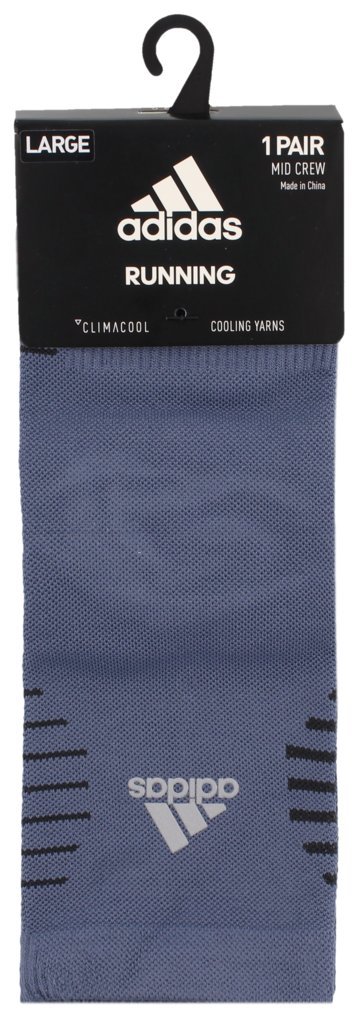 adidas Unisex Running Single Mid-Crew, White/Light Onix Grey/Silver Reflective, Medium