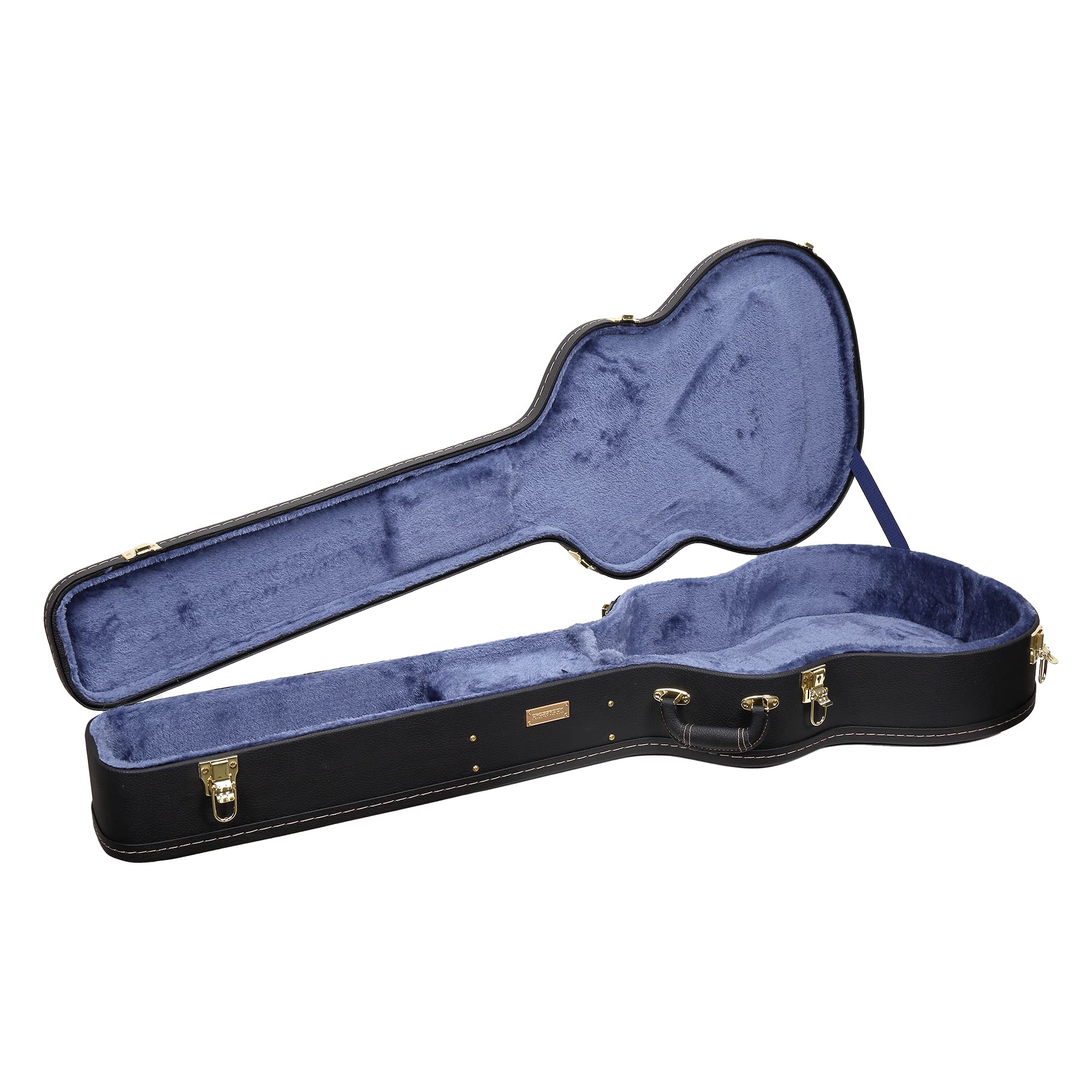 Crossrock Wood Case for Acoustic Bass Guitars-Black(CRW620ABBK)