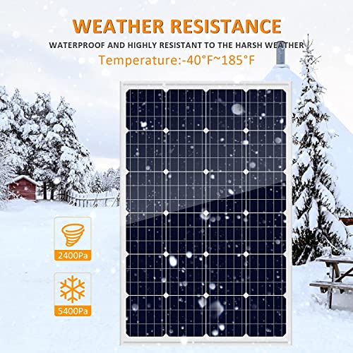 AUECOOR 720W Solar Kits 6pcs 120Watt 12Volt Solar Panel Moncrystalline Module 60A Charge Controller Extension Cable Mounting Brackets for RV Trailer Camper Marine Off Grid