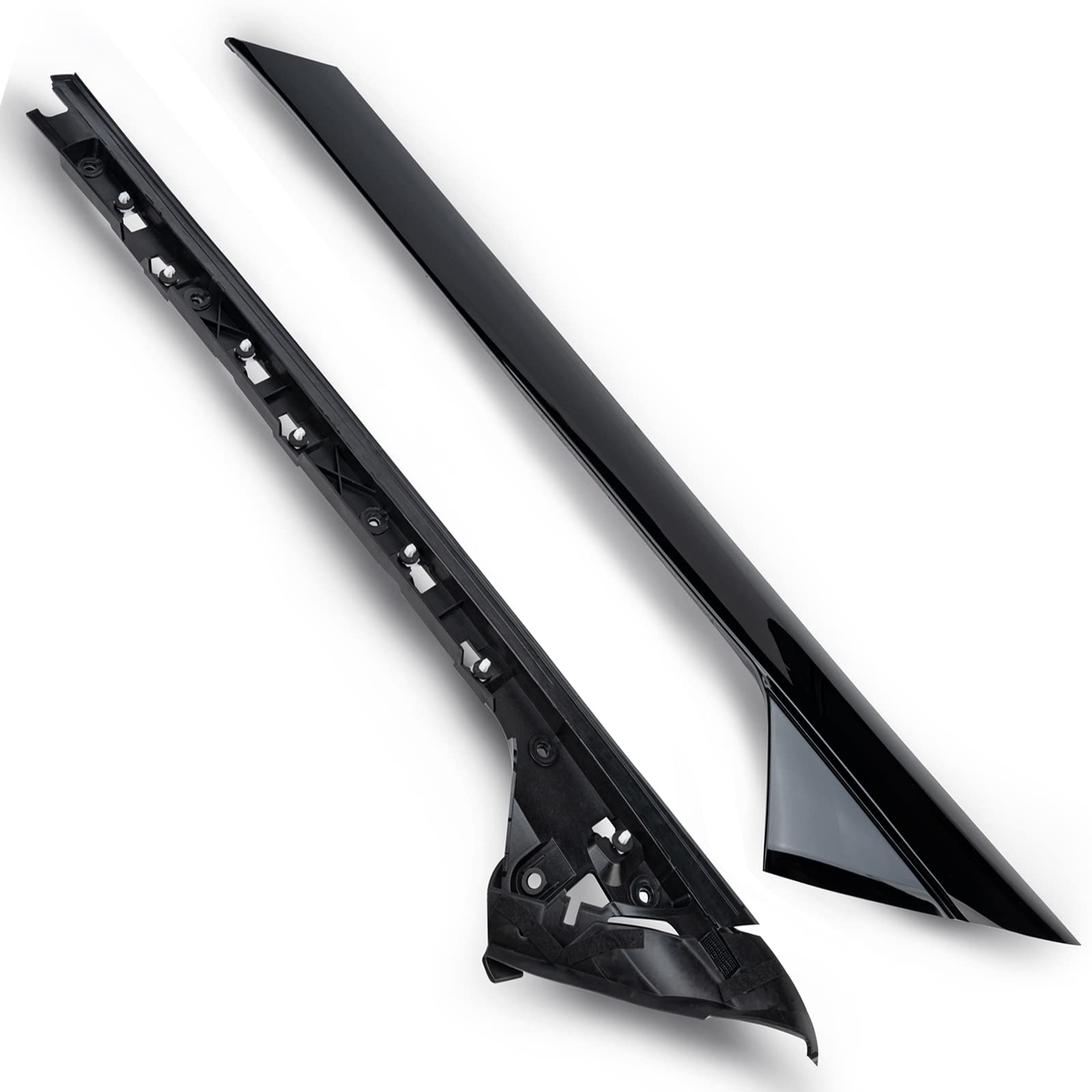 A-Pillar Front Molding Windshield Outer Trim Inner W/Side Tape BB5Z-7803136-AB, BB5Z7803136AA Compatible with Ford Explorer 2011-2019 Windshield A-Pillar Molding Trim Right Passenger Side 926-451