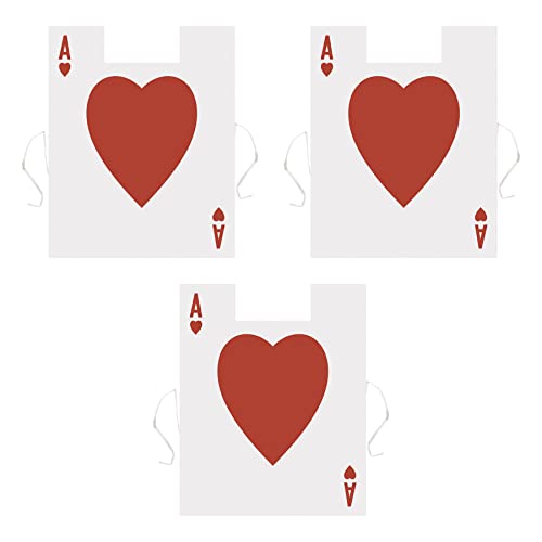 Beistle 60042, 3 Piece Plastic Card Suit Vests, One Size, Red/White