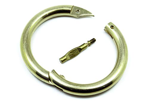 Superior Bull Nose Ring 3" + Screw Brass Cattle Cow Veterinary Instruments (1)