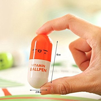 6pcs Mini Retractable Pill Ball Point Pen Micro Tiny Cute Novelty Capsule Ballpen Favor Gift Telescopic (Random Color)