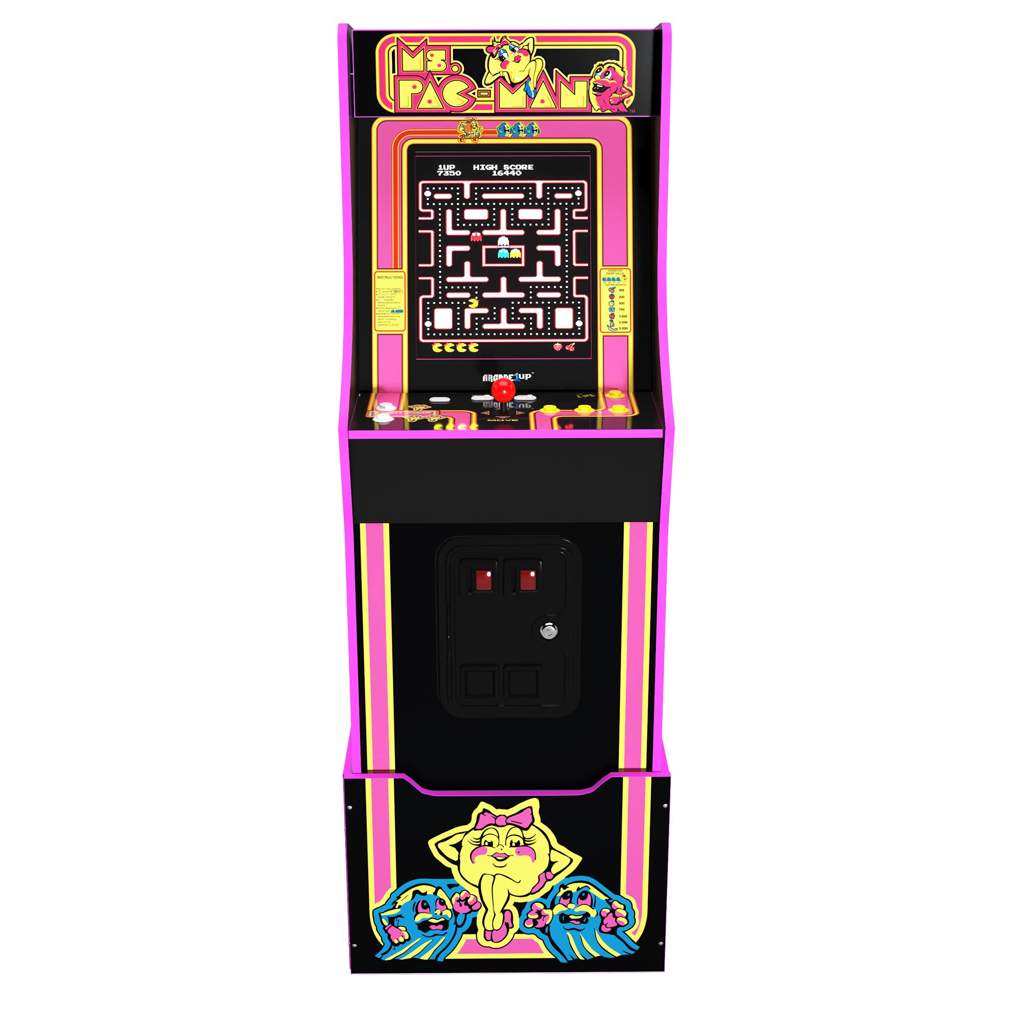 Arcade1Up BANDAI NAMCO Legacy Arcade Game Ms. PAC-MAN™ Edition – Arcade Machine for Home - 14 Classic Games