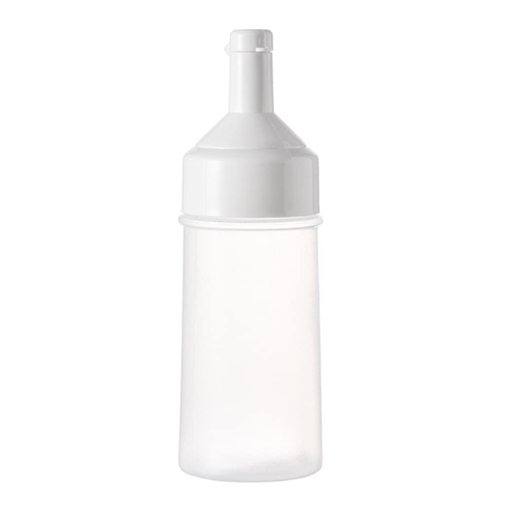 AKOAK 1 Pack 250 ml （8.45 oz） Plastic Extrusion Bottle Pressing Oil Bottle Multi-function Condiment Dispenser Household Kitchen Tomato Salad Jam Bottle (White)