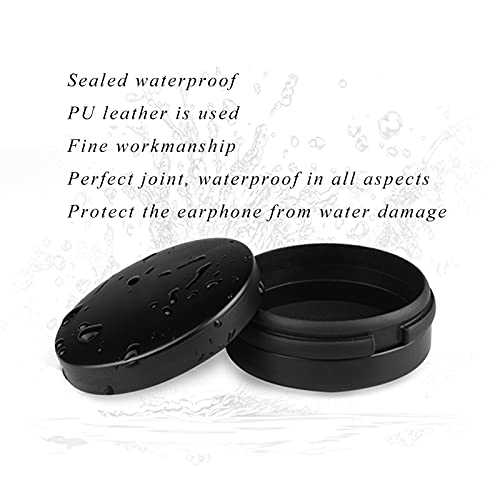 FEDAI IEMs Case,Mini Portable Earphone Case, Waterproof Aluminum Alloy Housing Headphone Case for Travel, Protective, Water Resistant, Crash Proof,Lightweight Universal Carrying Bag(Black,No Logo)