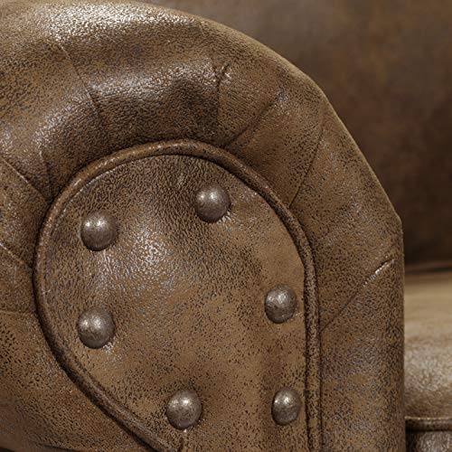 American Furniture Classics Model Buckskin sofa sleeper, Pinto Brown
