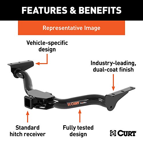CURT 13067 Class 3 Trailer Hitch, 2-Inch Receiver, Fits Select Ford Edge, Lincoln MKX , Black