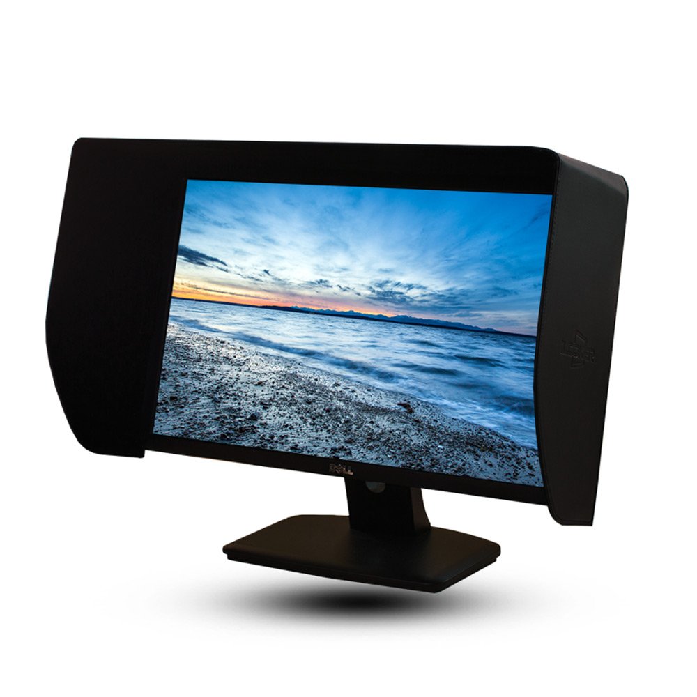 iLooker 20E 19~20 inch LCD LED Video Monitor Hood Sunshade Sunhood for Dell HP Viewsonic Philips Samsung LG EIZO NEC ASUS ACER BENQ AOC Lenovo, Fits Monitor Frame Width 455-480mm