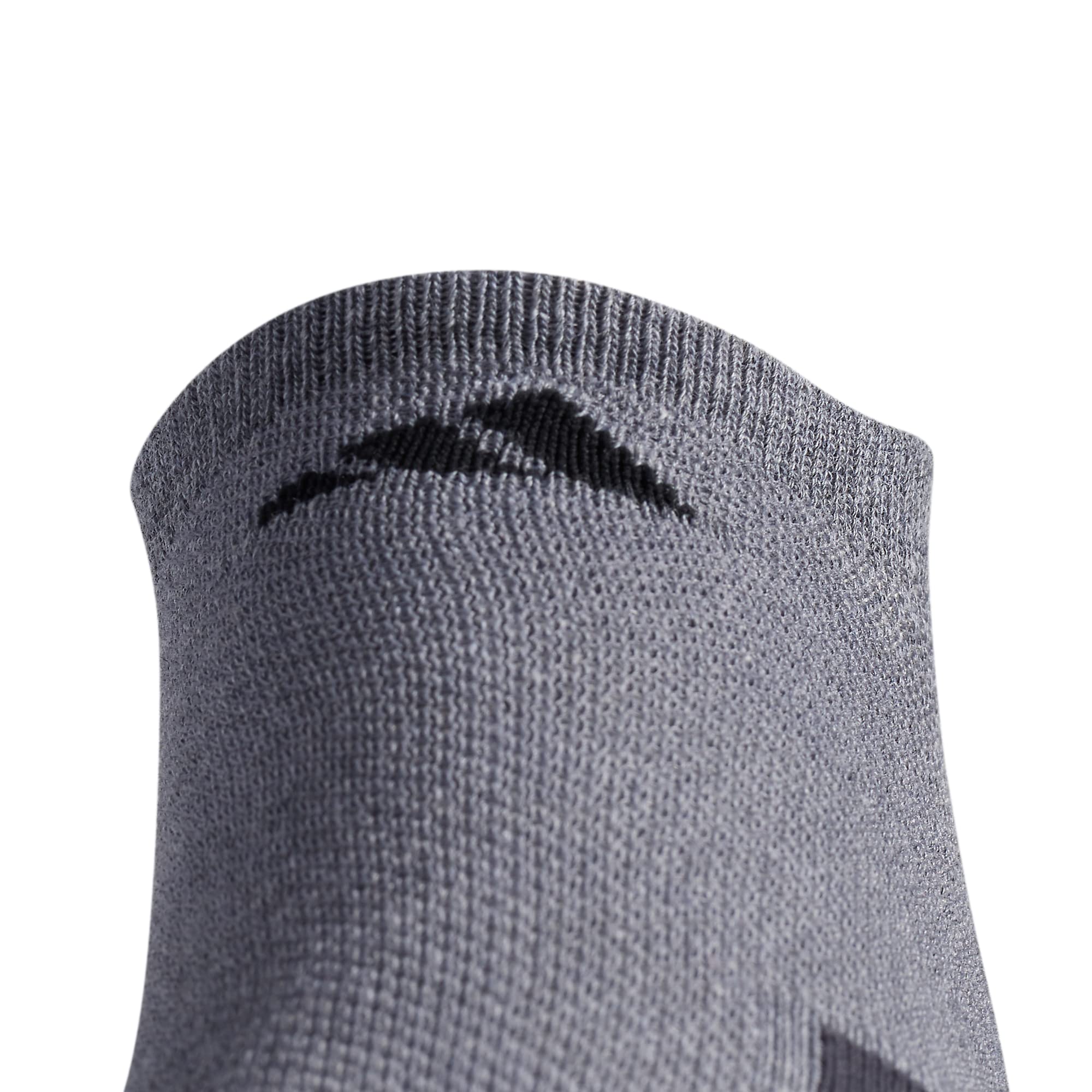 adidas Men's Superlite Stripe 3 No Show Socks (3-Pair), Heather Dark Grey/Black/Night Grey, Large