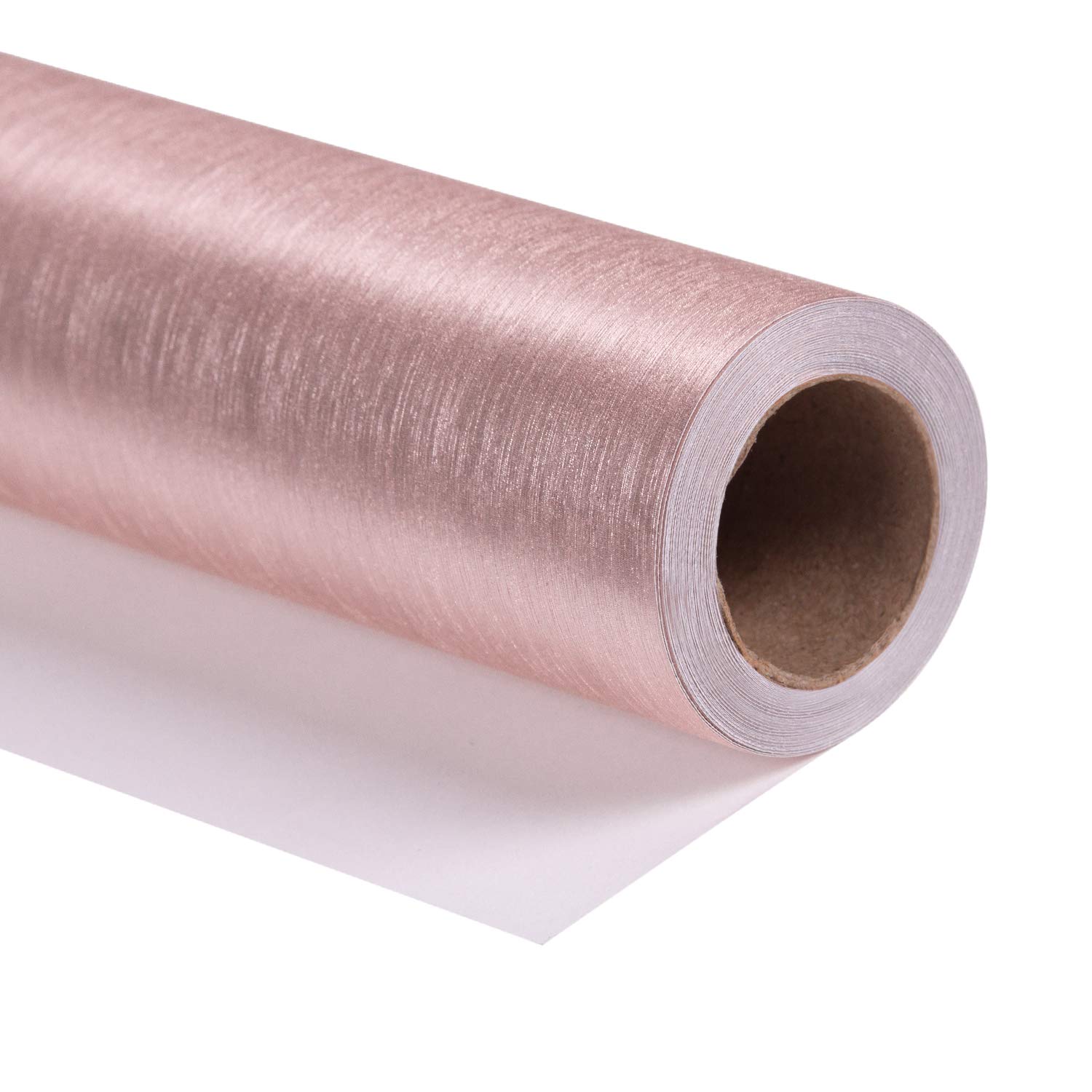WRAPAHOLIC Wrapping Paper Roll - Mini Roll - 17 Inch x 16.5 Feet - Pink with Metallic Shine for Birthday, Holiday, Wedding, Baby Shower