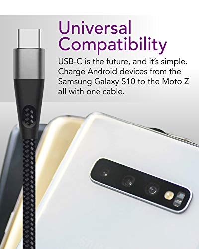 ZMI [6.6ft Black] Hi-Tension USB-C to USB Cable, Braided