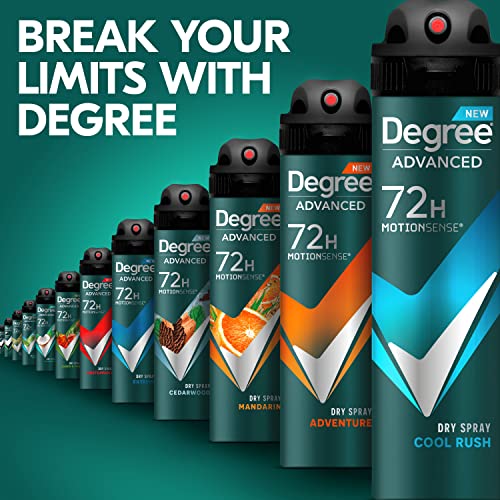 Degree Men Antiperspirant Deodorant Dry Spray Cool Rush 3 count Deodorant for Men With MotionSense Technology 3.8 oz