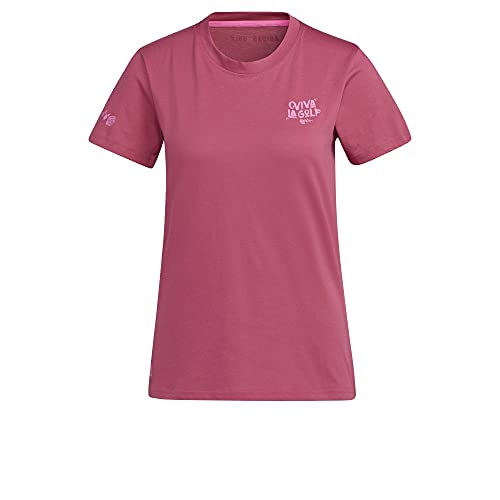 adidas Golf Women's Viva La Golf Graphic T-Shirt, Pink, Extra Large
