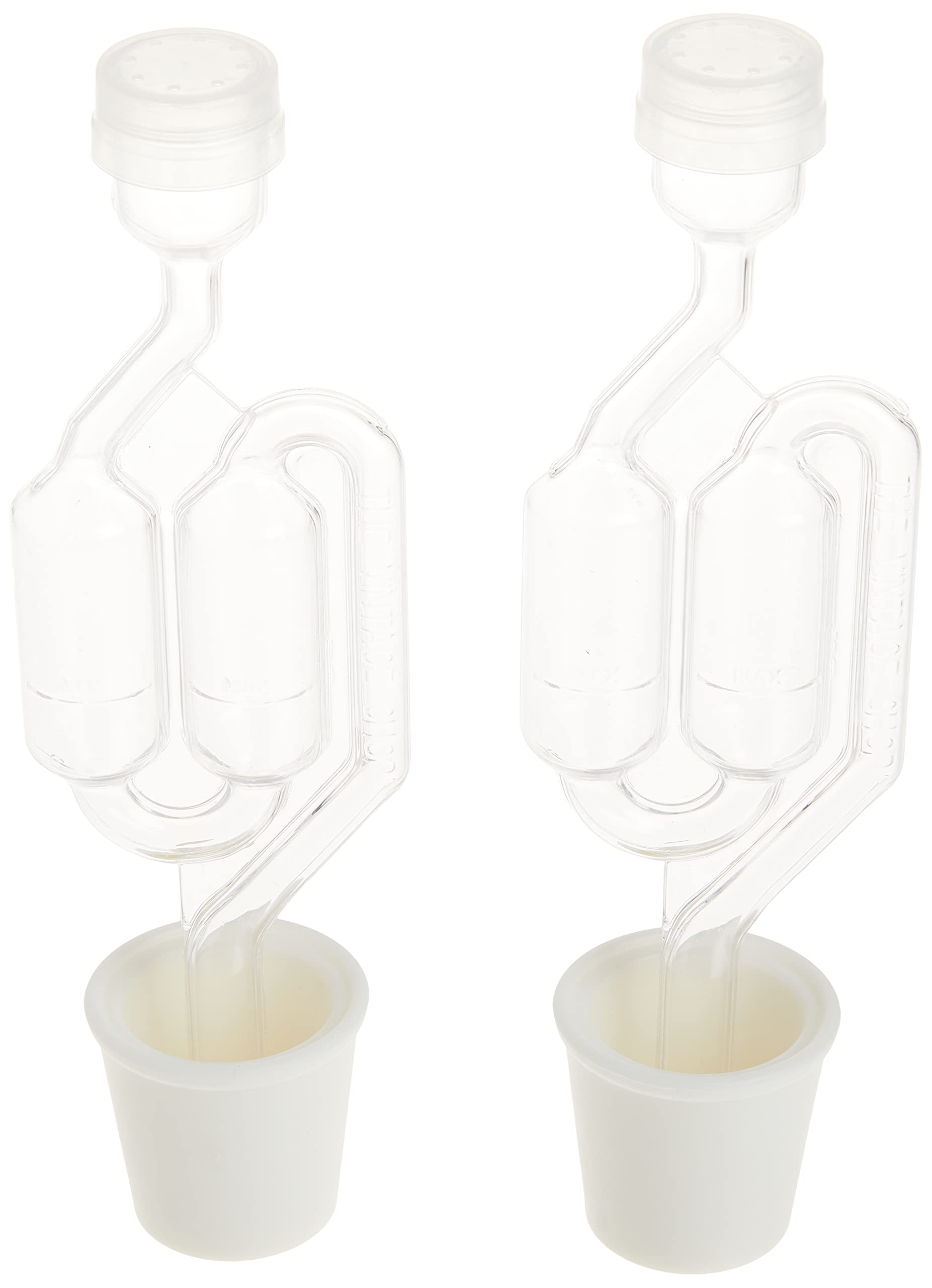Hydrometer - Alcohol, 0-200 Proof and Tralle & Twin Bubble Airlock and Carboy Bung (Pack of 2)
