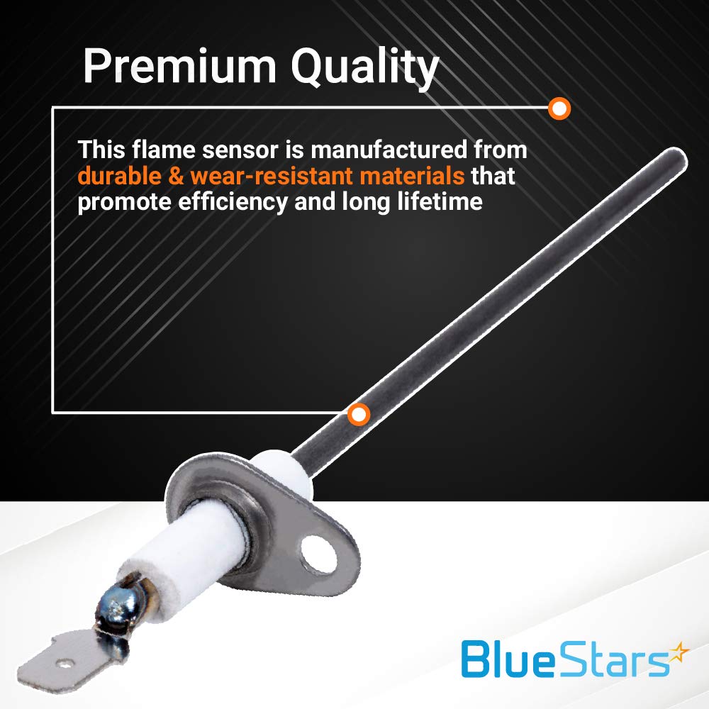 BlueStars Ultra Durable 52W29 Furnace Flame Sensor Replacement Part - Exact Fit for Lennox, Armstrong & Ducane Furnaces - Replaces 52W2901 LB47940A 31L71 31L7101