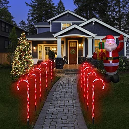 Christmas Candy Cane Lights,Solar Lamp Garden Light, Christmas Decor Lawn Candy Cane Lights, Solar Powered Garden Lights, Home Led for Outdoor Garden Lighting