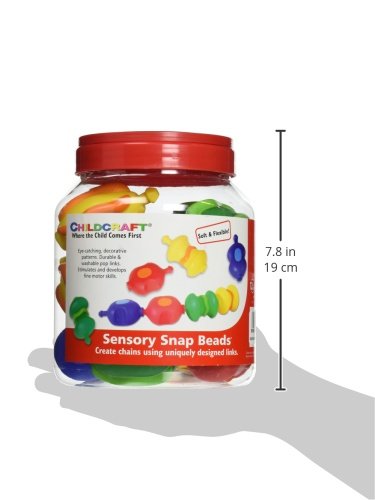 Childcraft - 1435214 Toddler Manipulatives Sensory Snap Beads, Set of 16