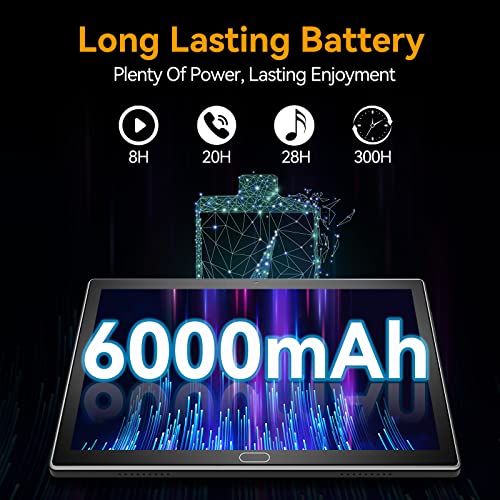 ANTEMPER 10.1 Inch Android Tablet 4G Cellular Tablets with 2 SIM Card - Google Certified Tablet 64G ROM+4G RAM,1080 FHD | 13 MP Camera | Octa-Core | 6000mAh | GPS | Bluetooth | WiFi | - Black