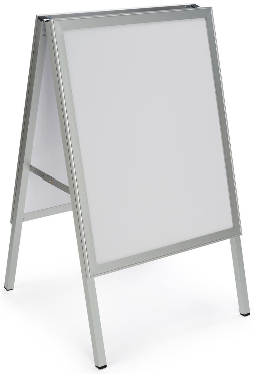 Displays2go Illuminated Sandwich Boards, Double Sided, Aluminum Construction, PVC Lens β Silver Finish (LEDABRD28)