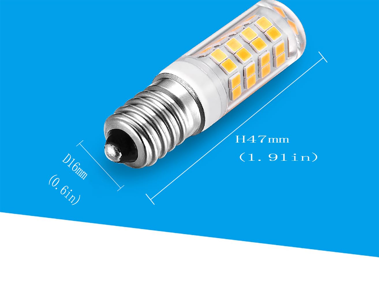 E14 LED Bulb E14 European Base Bulb E14 Cooker Hood Bulb E14 Chandelier Light Bulb 120V Replace Salt lamp,Home Lighting, Kitchens Lighting 4W(40W Halogen Equivalent)Warm White 3000K Dimmable (5-Pack)