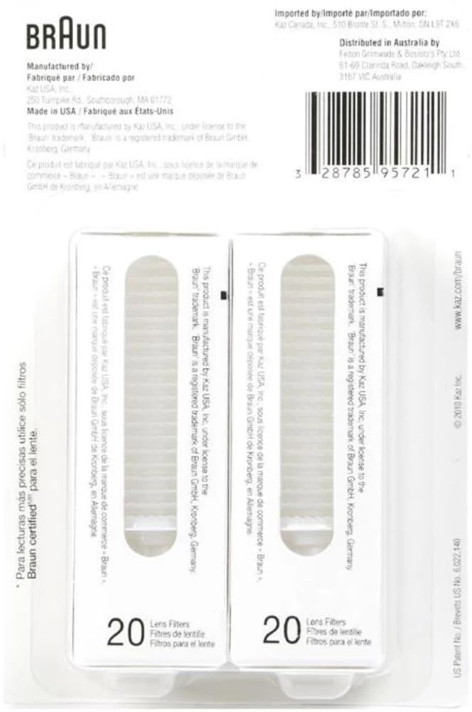 Braun Thermoscan Lens Filters Covers X 20 Pc20