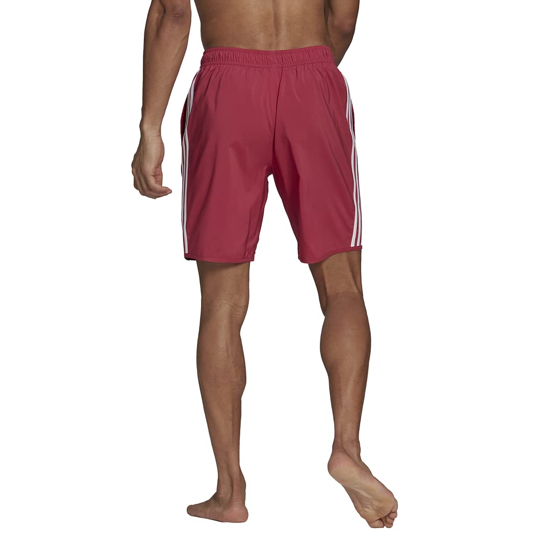 adidas mens Classic Length 3-Stripes Swim Short Wild Pink/White Medium
