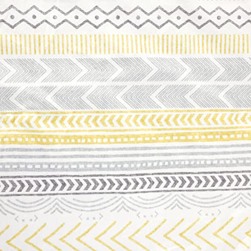 Lush Decor Baby Hygge Geo Soft & Plush Changing Pad Cover, 32" x 16" x 5", Yellow & Gray