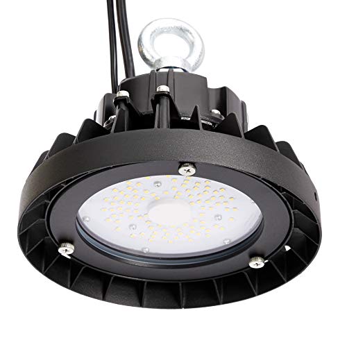 AmazonCommercial LED Value UFO High Bay, 50 Watt, 50000 Hours, Dimmable 0-10V, 6500 Lumens, ETL and DLC Certified, Daylight, 1-Pack