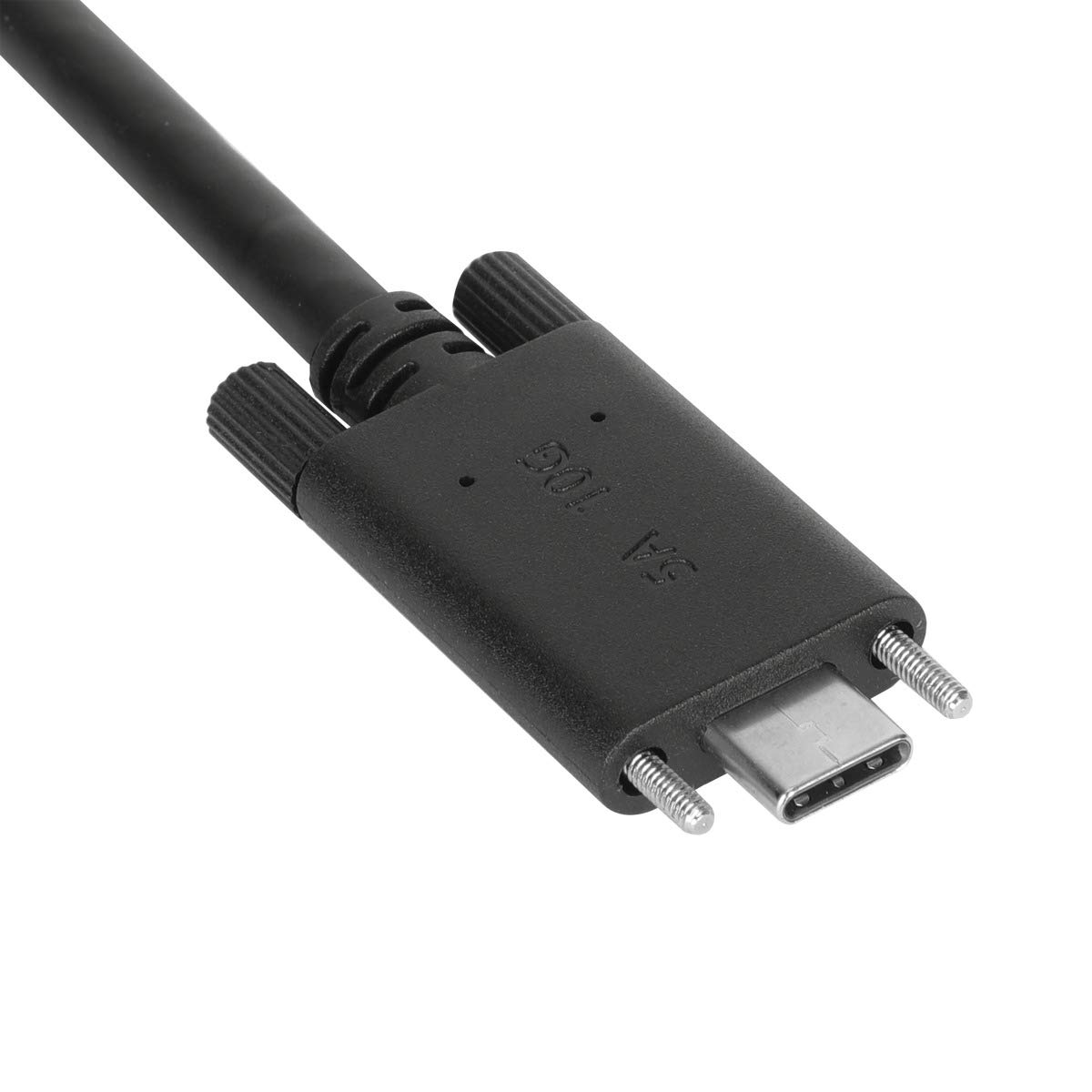 Targus USB-C Male to USB-C Male Cable with Screw and USB-A Tether, 1M Length for Secure and Reliable Connectivity, Compact Design for Travel (ACC1133GLX)