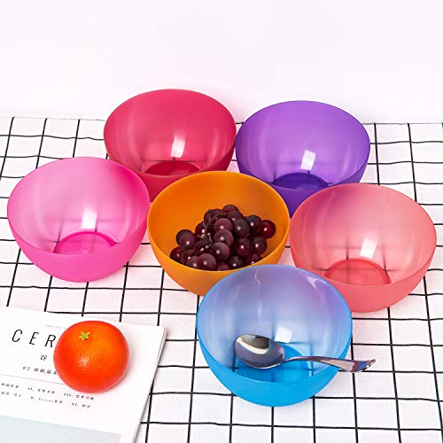 Plastic Dinnerware Unbreakable Plastic Tumblers, Bowls & Plates Dinnerware Set | Set of 18 in 6 Assorted Color | Dishwasher safe, BPA Free