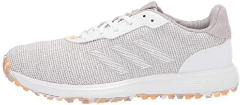 adidas mens Golf Shoe, Grey/White/Hazy Orange, 11 US