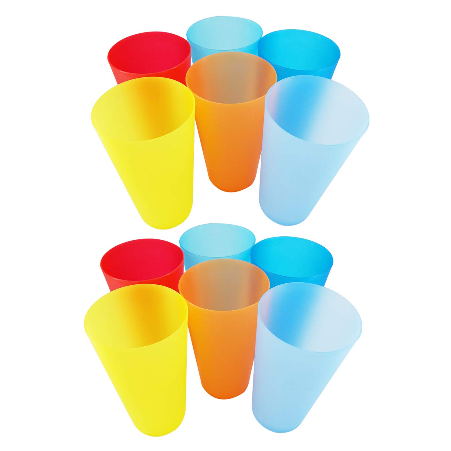 YUYUHUA Reusable Plastic Cups 32 oz - Large Plastic Cups Dishwasher Safe - BPA Free Plastic Tumblers Drinking Glasses set of 12 - Unbreakable Big Cup for Kitchen Party Camping Outdoor