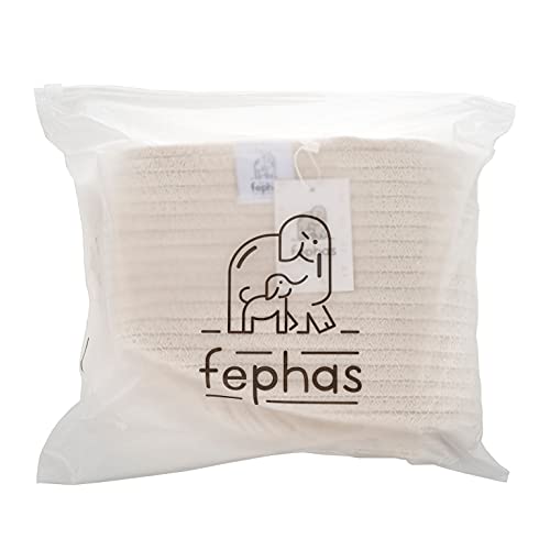 fephas Baby Diaper Caddy Organizer- Beige Rope Nursery Storage Bin- Portable Diaper Storage Basket for Changing Table and Car- Perfect Baby Shower & Registry Gift