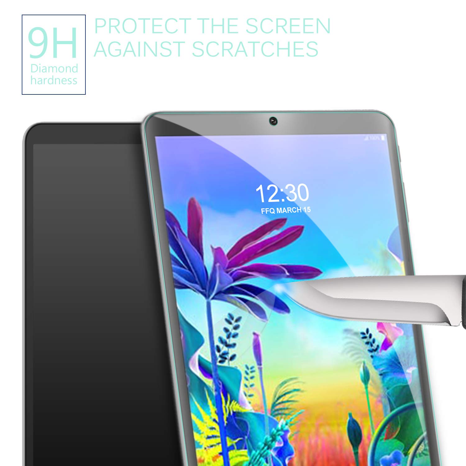 Gylint LG G Pad 5 10.1 Screen Protector Glass - Tempered Glass 9H Hardness Scratch Resistant Bubble Free Tempered Glass Screen Protector for LG G Pad 5 10.1 Inches Tablet 2019, Model:LM-T600L, T600L