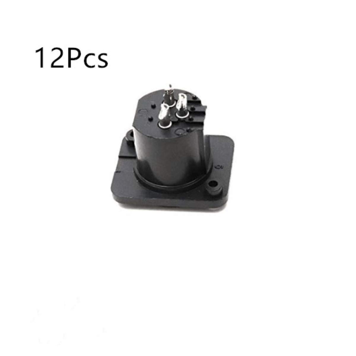 bnafes XLR Male Audio Speaker Panel Socket Microphone Adapter Straight Terminal Panel Mounted Connector 12 Pcs